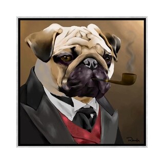 iCanvas "The Sophisticated Pug" by Brian Rubenacker Framed - Bed Bath & Beyond - 37672889